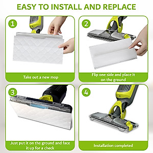 Volca Spares Compatible with Shark Vacmop Replacement Pads, for Shark mop vac Pads, 36 Count Vacmop Pads Refills for VM252 VM250 VM200, for use with Shark Vac Mop Pads Refills