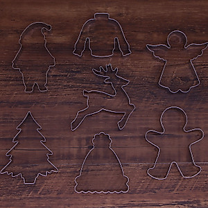 Large Christmas Cookie Cutter Set - 7 Piece - Stainless Steel