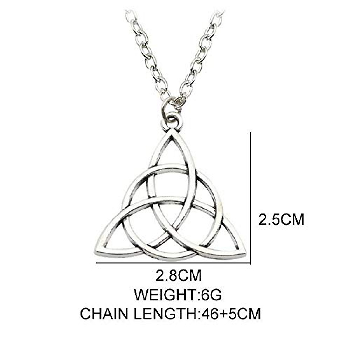 Silver Celtic Knot Triquetra Pendant Necklace // Alternative // Pagan // Charmed