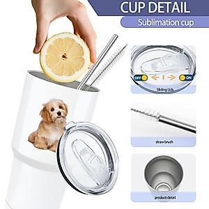 YOUKE OLA 10 Pack Sublimation Tumbler Blank Bulk Stainless Steel Double Wall Vacuum Insulated Coffee Travel Tumbler Car Cups with Shrink Wrap & Straws, White 30oz