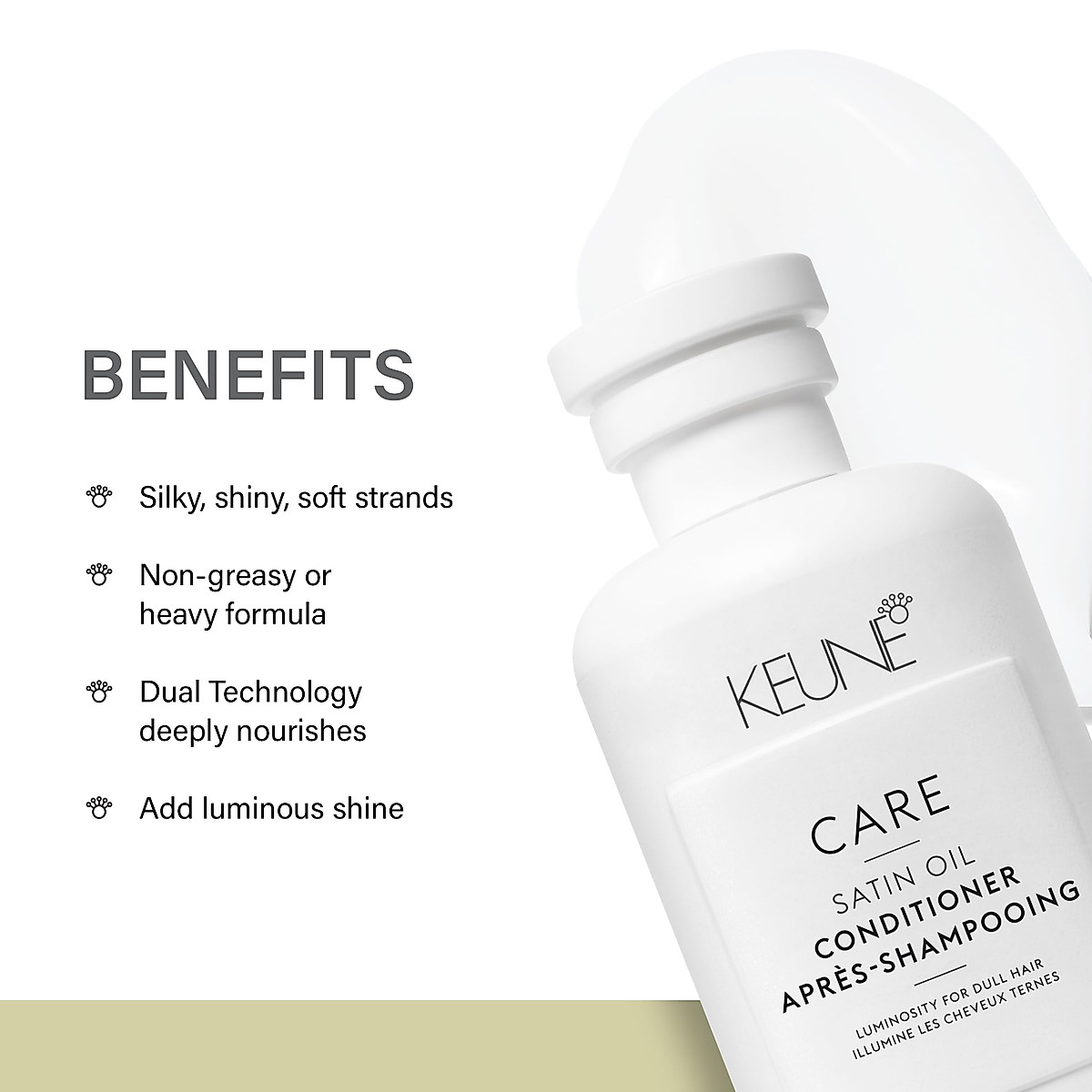 Keune Care Satin Oil Conditioner, Moisturizing & Shine-Enhancing Conditioner for All Hair Types, 8.5 Fl Oz