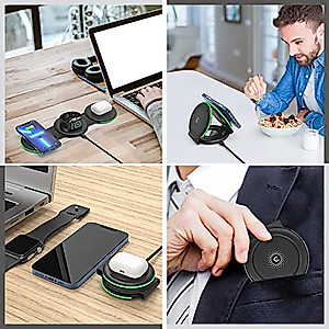 3 in 1 Wireless Charging Station,Apple Magnetic Foldable Fast Charger Pad for Magsafe iPhone14/Pro/Max/Plus/13/12/11/Pro/XS/XR/8,Watch Series 4/5/6/7/8,AirPods 3/2/Pro(Adapter Included)