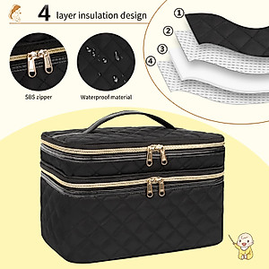 Breast Pump Bag Compatible with Wearable Breast Pump, Ethereal Carrying Case and Waterproof Pump Parts Pad, Black