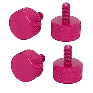 Aexit Computer Graphics Cleaning & Repair Card Aluminum Alloy Knurled Thumb Screws Fushcia Computer Screws M3x6mm 4pcs