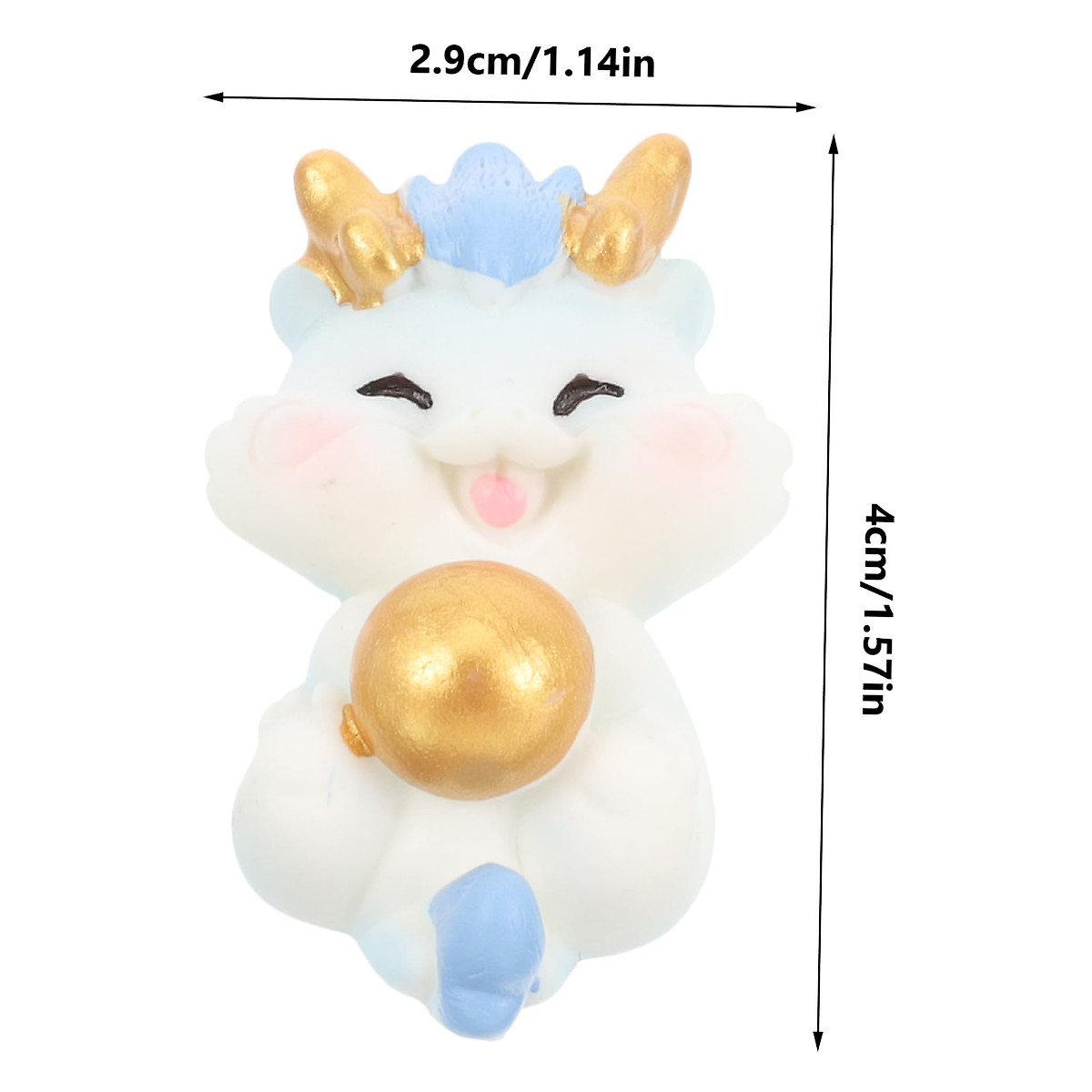 DOITOOL Dragon Decor 6 pcs Resin Mini Adorable Dragon Statue Mini Dragon Statue Desktop Dragon Statue Mini Dragon Figure Adorable Dragon Figure Chinese Zodiac trinkets