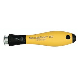Wiha 26961 System 4 ESD Safe Drive-Loc Handle 4mm Hex Retainer For All System 4 Interchangeable Blades