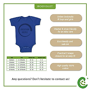 Cute Rascals Custom Boy & Girl Baby Bodysuit Blueberry Funny Cotton Baby Clothes Royal Blue Design Only 6 Months