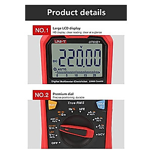 UNI-T Digital Multimeter UT61E+ 22000 Counting AC and DC Current Multimeter High-Frequency Response Measurement Can accurately Measure Changes in weak Signals