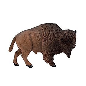 Deluxebase Mini Animal Adventure Replicas - Buffalo from Hand Painted Realistic Buffalo Figure. Small Plastic Animal Figurines & Animal Party Favors. Ideal Safari Animal Toys & Gifts for Kids.