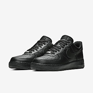 Nike Men's Air Force 1 '07 Black/Black Basketball Shoes 9.5