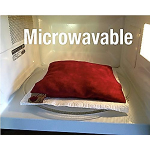 Hot Cherry Heart-Shaped Cherry Pit Pillow (Natural-Dyed Denim, Gift Wrapped in a Pie Box.) Relaxes Muscles, relieves Pain, Tummy Cramps with Moist Heat, FHA/HSA Approved