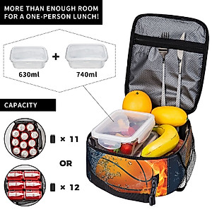 Chayber Basketball Lunch box Kids Boys Girls Insulated Lunch Bag For Women Men Thermal Lunch Bags Bento Box Adult Lunch Box For Work,Picnic