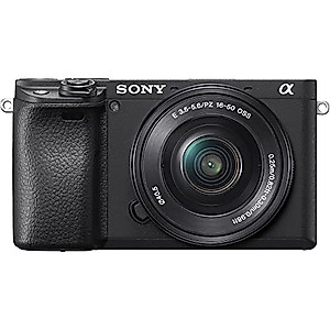 Sony Alpha a6400 Mirrorless Digital Camera with 16-50mm Lens + 64GB SD Card, Tripod, Case, and More (Renewed)
