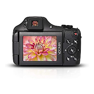 Minolta MN67Z 20MP Full HD Bridge Digital Camera (Black) with 32GB Memory Card and Camera Bag Bundle (3 Items)