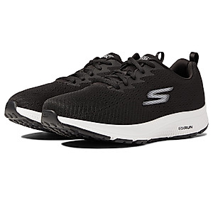 Skechers Women's GO Run CONSISTENT-Energize Sneaker, Black/White, 8.5