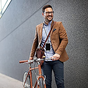 CalorMixs Silicone Phone Card Holder Sleeves with Wrist Strap,Stretchy Credit Phone Case Holder for Back of Phone,Universal Cell Phone Pocket Neck Lanyard for Phone Android Smartphone (Black+White)