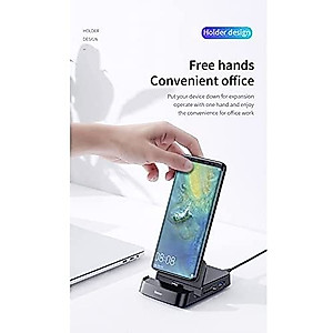 Feilx Ultra-Slim Data USB Hub, 7 in 1 USB Type C Hub Docking Station USB-C to HDMI USB 3.0 HUB SD TF Card PD Adapter