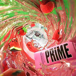 Prime Hydration+ Stick Pack, Electrolyte Drink Mix, 10% Coconut Water, 250mg BCAAs, Antioxidants, Naturally Flavored, Zero Added Sugar, Easy Open Single-Serving Stick, STRAWBERRY WATERMELON, 6 Sticks
