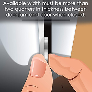 Door Armor MAX - Door Reinforcement Kit for Anti Kick Door Security, Door Reinforcement Plate for Door Jamb & Door Frame, 3-Piece Home Door Security - Aged Bronze