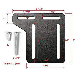 2Pcs Bed Frame Brackets Adapter for Headboard Extra Heavy Duty, Bed Adapter Conversion Plate, Queen Bed Frame Headboard Brackets Modification Plate