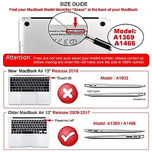 iCasso Compatible with MacBook Air 13 inch Case (Release 2010-2017 Older Version), Hard Shell Plastic Protective Case & Keyboard Cover Only for MacBook Air 13 Inch Model A1369/A1466 - Nebula Mandala