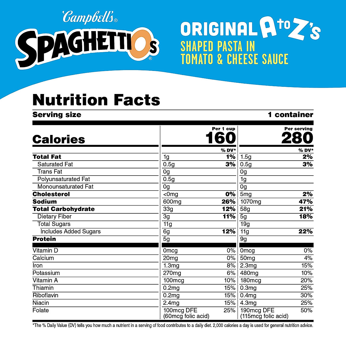SpaghettiOs Original A to Z's Canned Pasta, Healthy Snack for Kids and Adults, 15.8 OZ Can (Pack of 12)