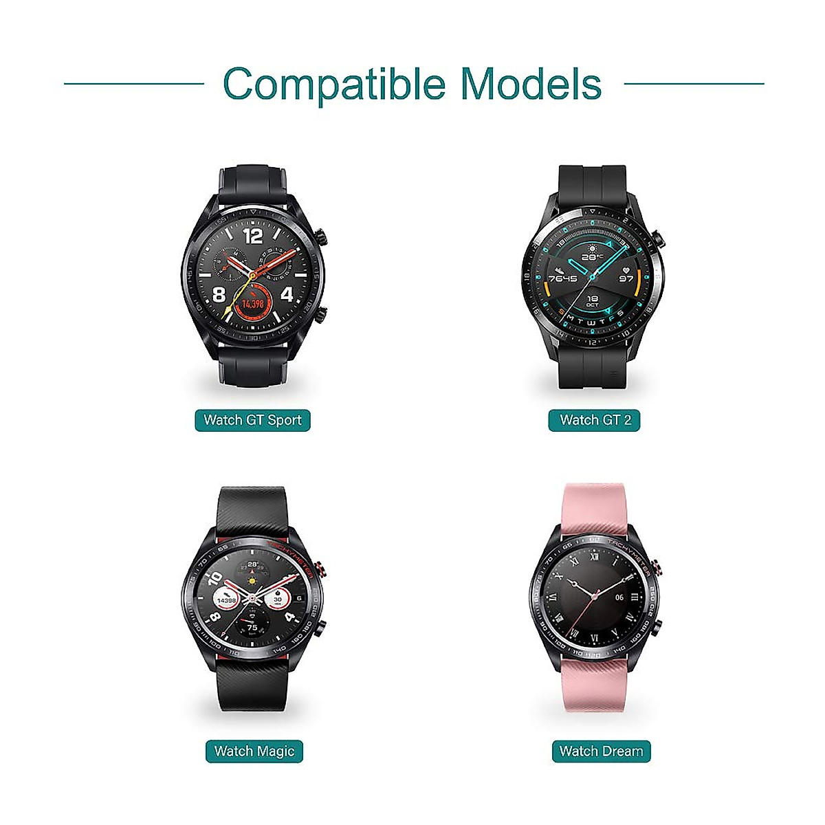 TUSITA Charger Compatible with Huawei Watch GT, GT2, GT 2e | Honor Watch Magic 1 2 | Honor Watch GS Pro,Dream - 1M