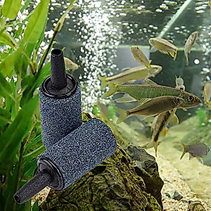 50 Pack 1 Inch Air Stone,Aquarium Air Stones, Cylinder Bubble Diffuser Airstone Fish Tank Bubbler Air Pump Accessories for Aquariums Hydroponics Grey (50 Pack)