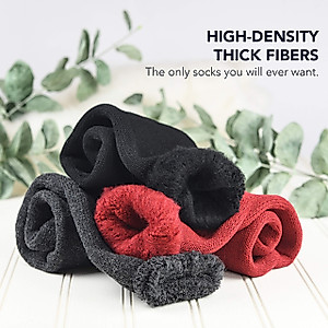 Debra Weitzner Thermal Socks For Men and Women - Thick Heated Winter Boot Socks - Insulated for Extreme Cold Weathers 4 Pairs