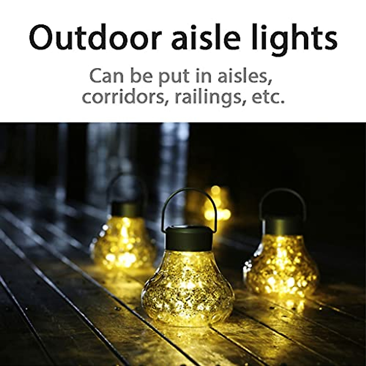 Solar Light Outdoor Home Garden Waterproof Hanging Light Garden Balcony Decoration Creative Fashion Glass Chandelier