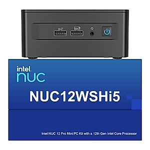 Intel NUC 12 NUC12WSHi5 Wall Street Canyon Mini Computer 12th Gen Intel Core i5-1240P, 12 Cores(4P+8E), 16 Threads, 12MB Intel Smart Cache, Intel Iris Xe Graphics,16GB RAM,512GB PCIe SSD, Win 11 Pro
