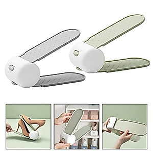 Baluue 4pcs Rack Green -Layer Display Slots Saving Organization Shoes Storage Stacker Organizer Slipper Sneaker Layer for Organizers Adjustable Space Practical Deck Sandal Household