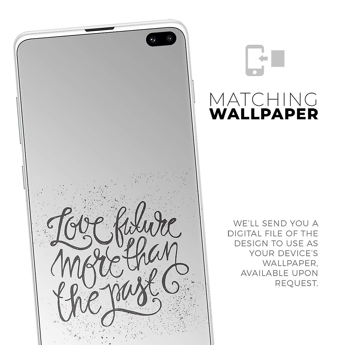 DesignSkinz Love Future More Than The Past Protective Vinyl Decal Wrap Skin Cover Compatible with The Samsung Galaxy S20 (Screen Trim & Back Glass Skin)