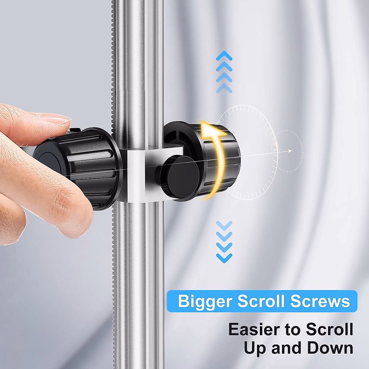 TOMLOV USB Microscope Stand BS01,10 inch Adjustable Microscope Stand Base, Professional Holder Desktop Support Bracket for LCD Digital Microscope, Max 1.38" in Diameter