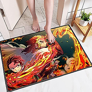 Anime Rug Popular Anime Area Rugs Slip Stain Resistant Soft Carpet for Boys Girls Gaming Desk Home Decor Non-Slip Doormats (16x24 Inches)