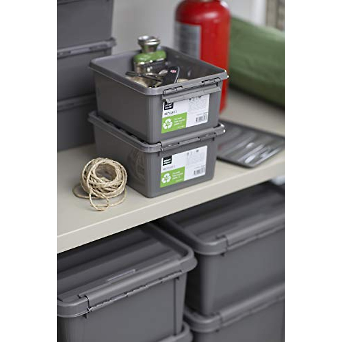 SmartStore Recycled Boxes Grey One Size