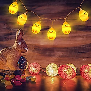 Easter Lights, 5ft 10 LEDs Chicks Light Indoor/Outdoor Decorative Light Battery Operated Chicks Night Light Walls, Windows, Rooms Decorative Lights for Tent Garden Patio Holiday Tree Decorative