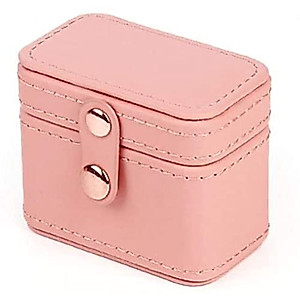 ZZYINH AN207 Portable Fresh Simple Ear Stud Jewlery Box Small Earrings Ring Multi-Function Jewelry Box Small Jewelry (Color : Pink)