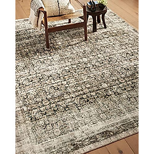 Loloi Amber Lewis x Morgan Collection MOG-02 Navy/Sand, Traditional 2' x 3'-6" Rectangle Accent Rug feat. CloudPile™