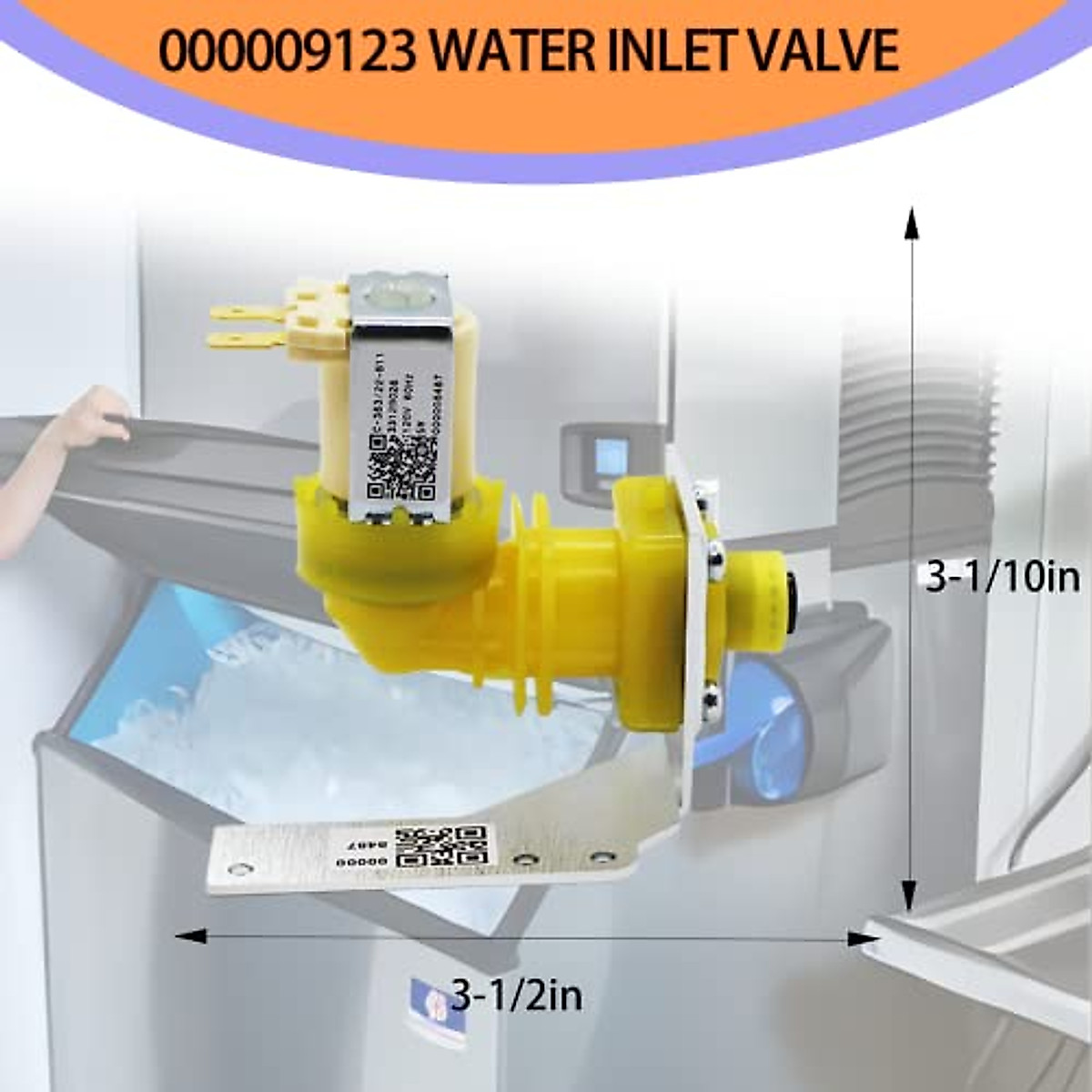 2023 Upgrade 000009123 000008483 33129026 IH9123 Ice Machine Water Inlet Valve Assembly（OEM）120V 60Hz 5W for Manitowoc Ice Machine Parts 2-Year Warranty