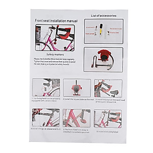 TFCFL Front Child Bike Seat Baby Chair with Nonslip Handrails, Full Fence Front Mount Baby Carrier Seat Bike Carrier Bicycle Seat for Kids Child Children Infant Toddler Max 30kg (A)