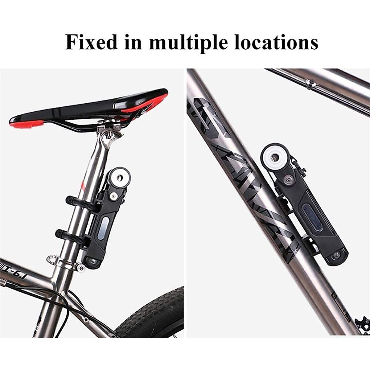 Bike Lock, Six-Section Folding Lock, Safety MTB Folding Bike Lock Professional Anti-Theft Alloy Steel Foldable Bicycle Lock(Color:Blue)