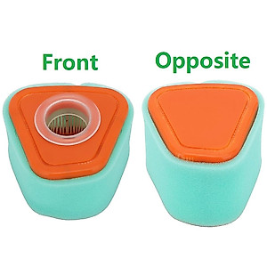 Annolai 595853 597265 Air Filter for BS 595853 597265 115P02 115P05 123P02 123P07 123P0B 123P32 125P02 125902 w Spark Plug, Pack of 2