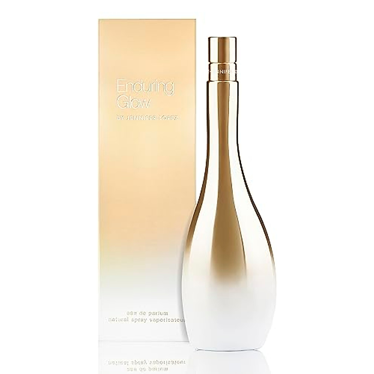 Jennifer Lopez Enduring Glow Eau De Parfum Spray, Iconic Shaped Gold Metalized Bottle, 3.4 Fl Oz (100 ml)