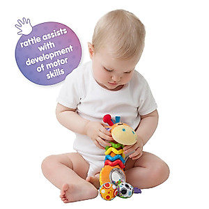 Playgro Bead Buddy Giraffe - Interactive Baby Rattle Toy and Teether for Developmental Fun, Engaging Infant & Toddler Giraffe Toy for 3+ Months - Engaging Newborn Sensory Toys