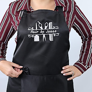 PLACE4PRINT Hair stylist apron embroidered, Unisex, Hair dresser smock, Hairdresser apron, Hair salon apron, Hair stylist for hair stylist Hair dresser gift, Hair dresser Apron for Women and Men