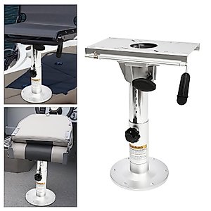 Boat Seat Pedestals, Pedestal Boat Seat Base, Adjustable Height & Swivel, 13-19 inches, for Yachts, Speedboats, Fishing Boats, and Others