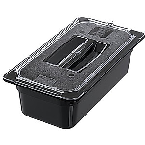 Carlisle FoodService Products 3066103 StorpPlus Third Size Food Pan, Polycarbonate, 4" Deep, Black