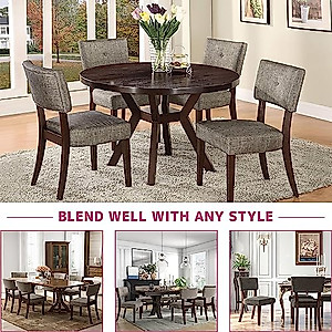 ACME Set of 2 Drake Espresso Side Chair, 36-Inch