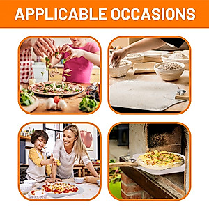 Lituford Master the Art of Pizza Making with Our Complete Pizza Oven Set and Accessories - Includes 12" x 14” Pizza Peel and Cutter with 14" Blade - Perfect for Indoor and Outdoor Cooking!